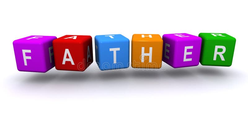 FATHER 3D Word Illustration Image Stock Illustration - Illustration of ...