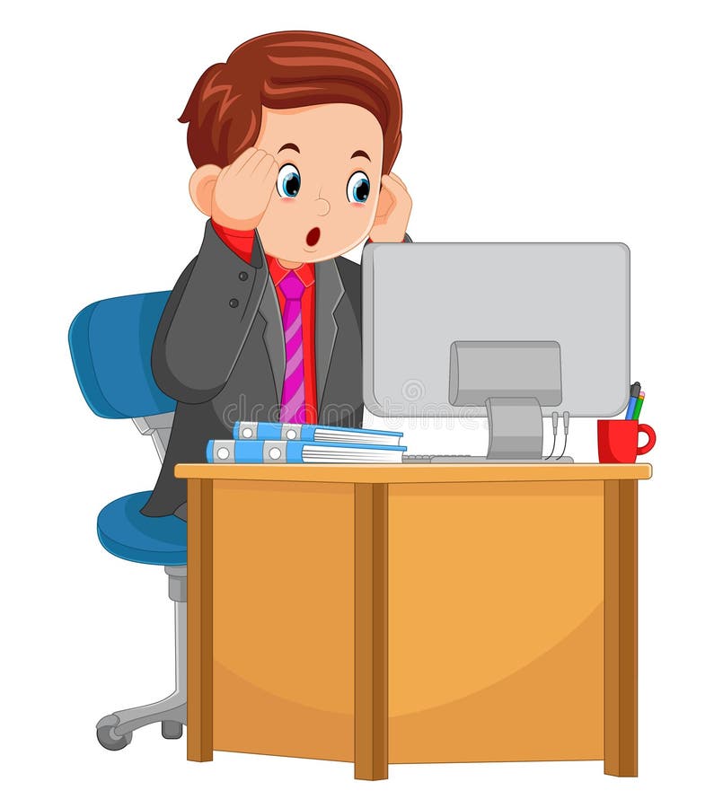 A Father Working As an Accountant is Experiencing His Work Pressure in ...