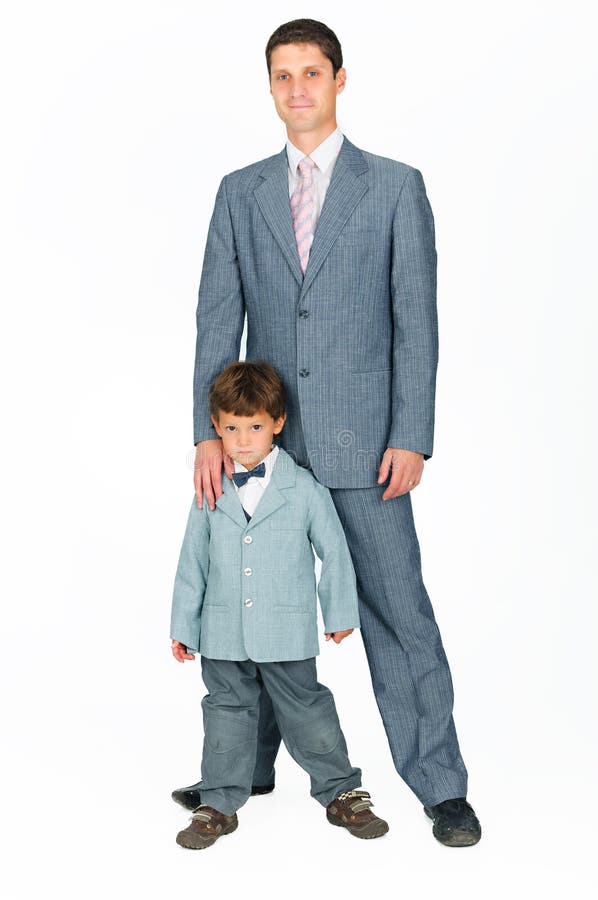 Father with son in suits stock image. Image of groom, child - 577543