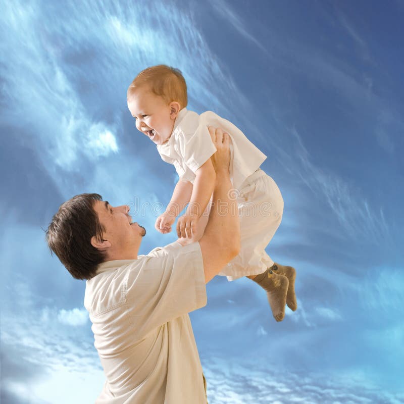 Fatherhood stock photo. Image of carrying, clothing, clear - 3430482