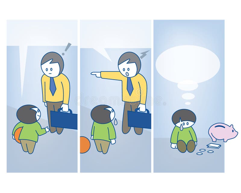 Sad Cartoon Father Time Stock Illustrations – 18 Sad Cartoon Father ...