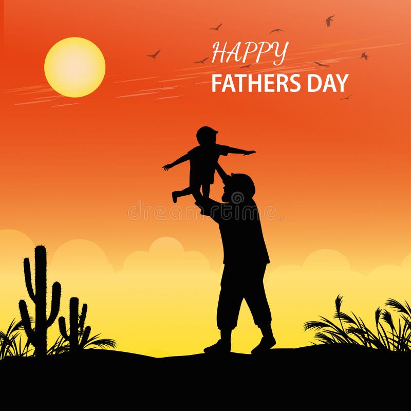 Happy Father S Day Greeting Card Design, Vector Illustration, Stock ...