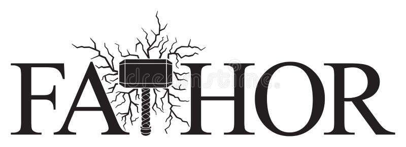 Fathor design vector stock vector. Illustration of norse - 208614642