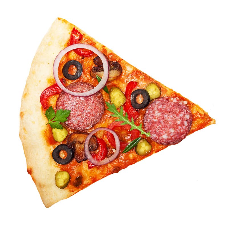 Fatia Da Pizza Com Coberturas Diferentes Foto de Stock - Imagem de ...