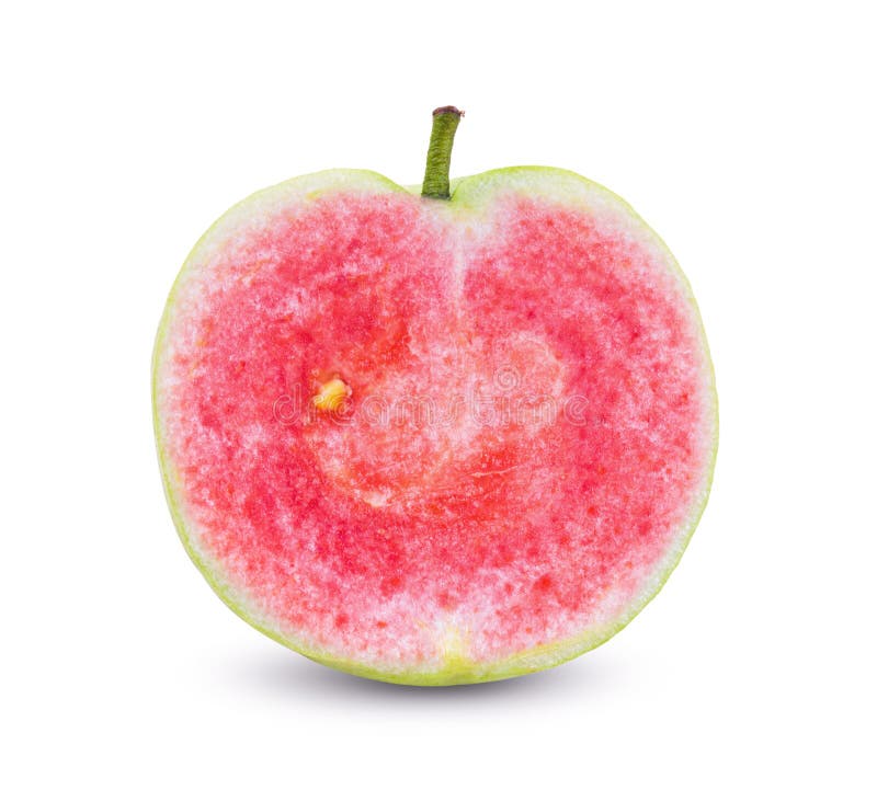 Fatia De Goiaba Rosa Isolada Em Branco Foto de Stock - Imagem de ...