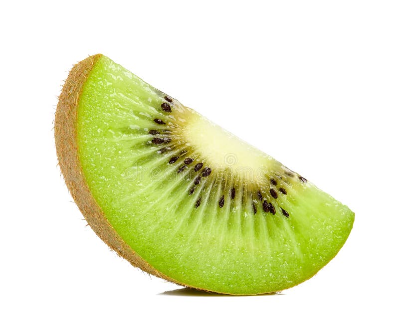 Fatia De Quivi Isolada No Fundo Branco Imagem de Stock - Imagem de ...