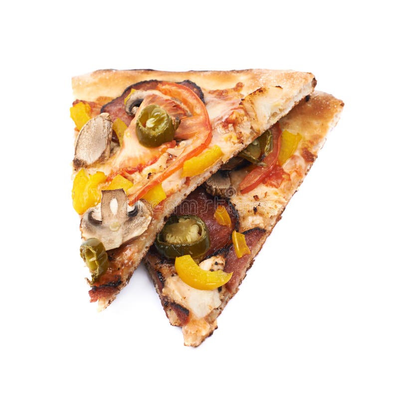 Fatia De Uma Pizza Mexicana Isolada Foto de Stock - Imagem de ...