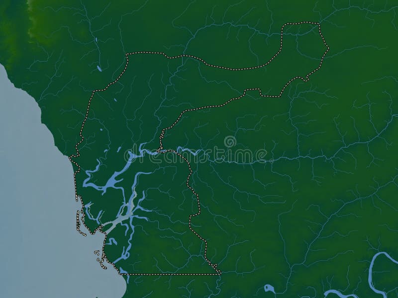 Fatick, Senegal. Physical. No Legend Stock Illustration - Illustration ...