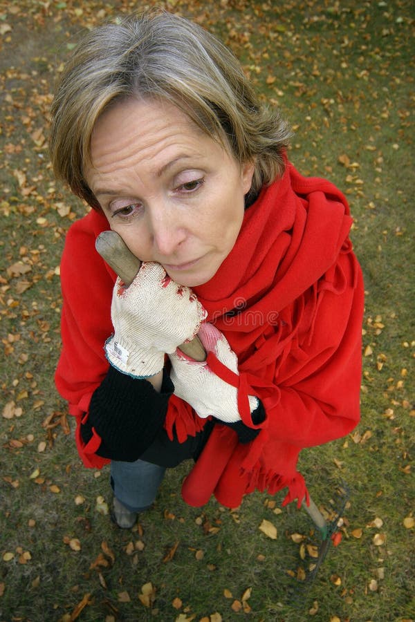 Fatigue stock photo. Image of shawl, concern, raking, autumn - 472180