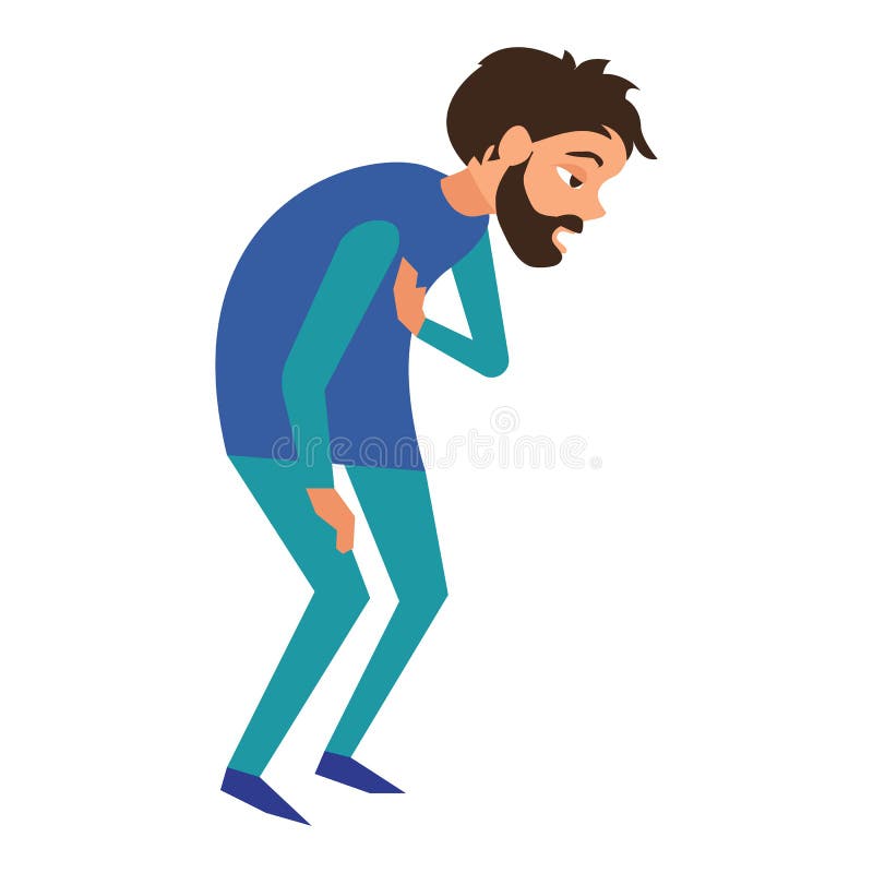 Fatigue Ill Man Icon, Cartoon Style Stock Vector - Illustration of ...