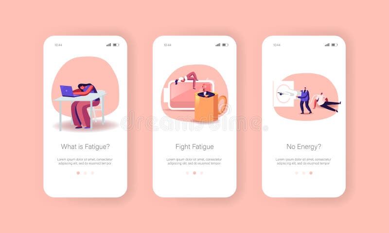 Coffee Onboard Screen. Trendy Mobile Application UI with Cartoon ... Coffee Onboard Screen. Trendy Mobile Application UI with Cartoon ...