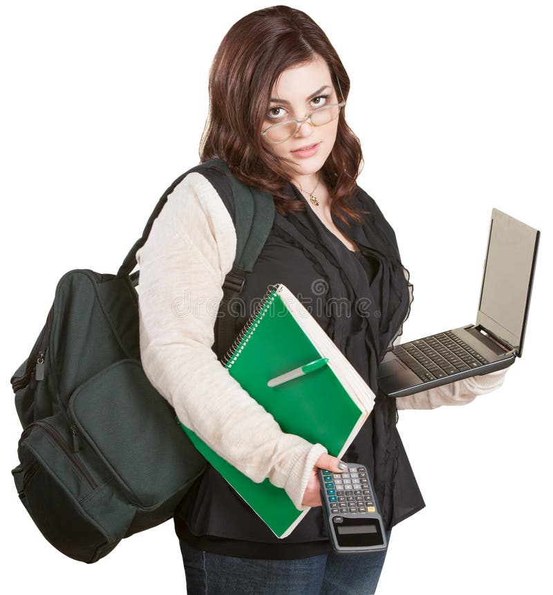Overworked Student stock photo. Image of knapsack, holding - 30306298
