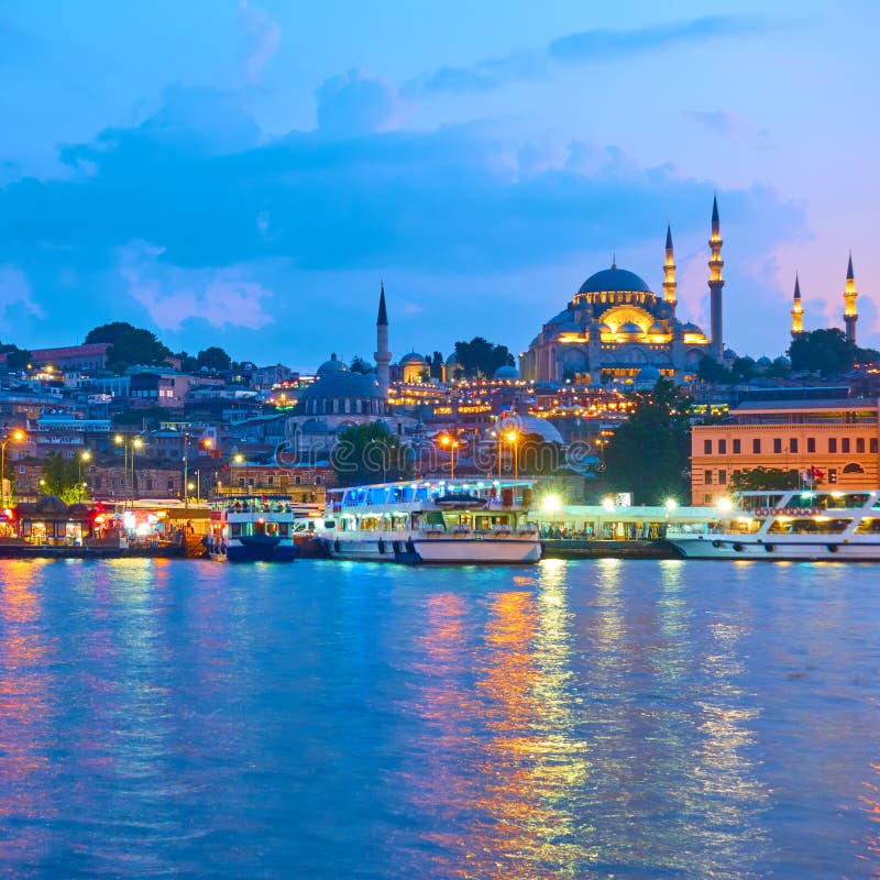 Fatih district in Istanbul stock image. Image of boats - 123211893