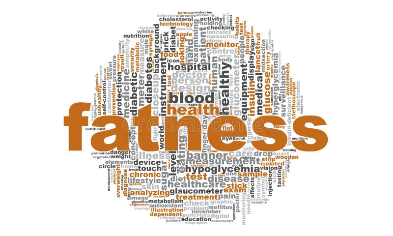 Fatness word cloud stock illustration. Illustration of healthy - 125068123
