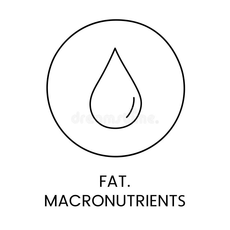 Fats Line Icon in Vector, Macronutrient Illustration. Stock Vector ...