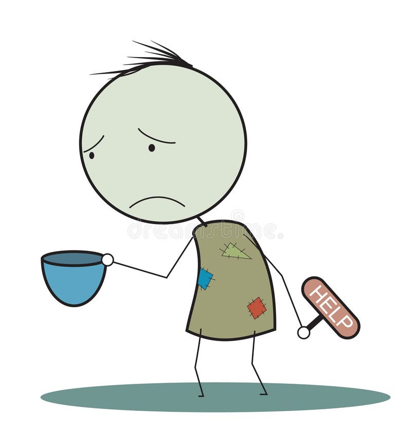 Fattig man stock illustrationer. Illustration av fördjupning - 32417932