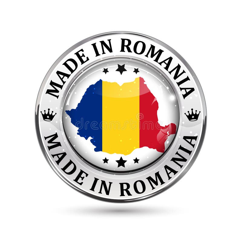 Fatto in Romania - icona illustrazione di stock. Illustrazione di ...