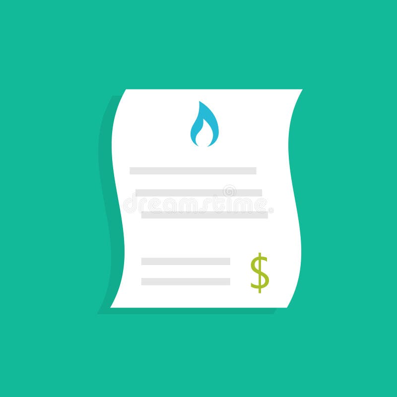 Fatture pratiche del gas illustrazione vettoriale. Illustrazione di ...