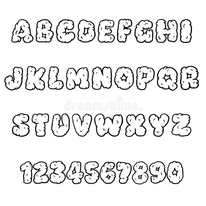Fatty Chunk Alphabet Lettering ABC Fat Text Font Stock Photo - Image of ...