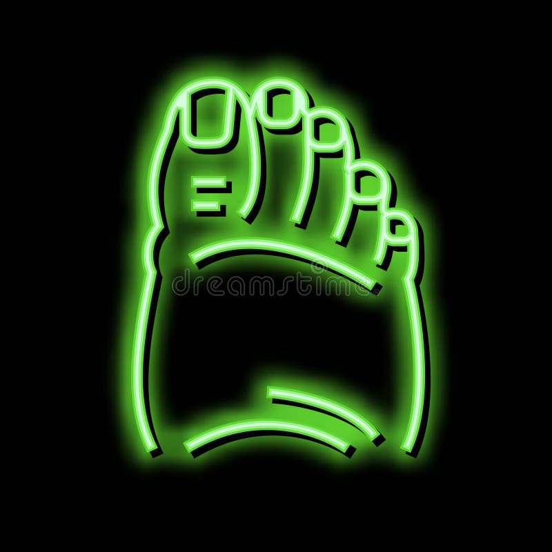 Fatty Foot Edema Neon Glow Icon Illustration Stock Vector ...