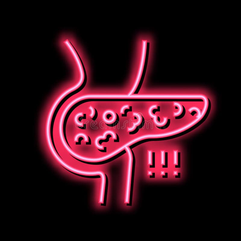 Fatty Liver Neon Glow Icon Illustration Stock Vector - Illustration of ...
