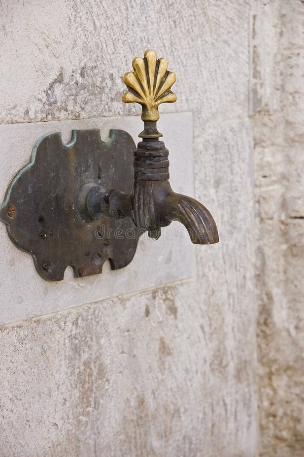 Faucet for Ablution in Suleiman S Mosque Stock Photo - Image of ...