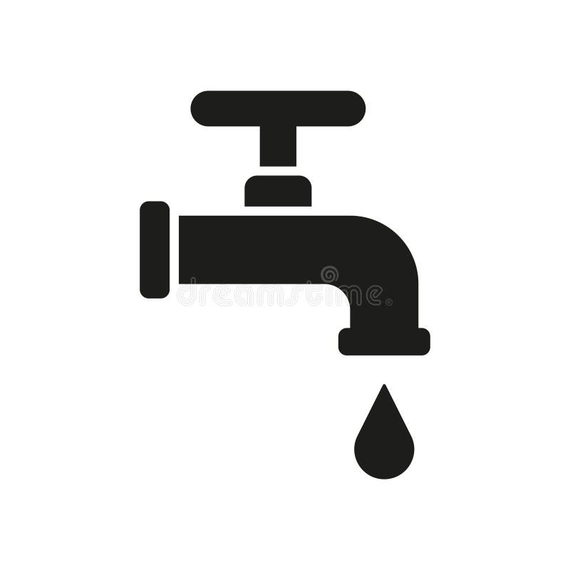 Faucet Bathroom Icon Vector Basic Design Simple and Modern Stock ...