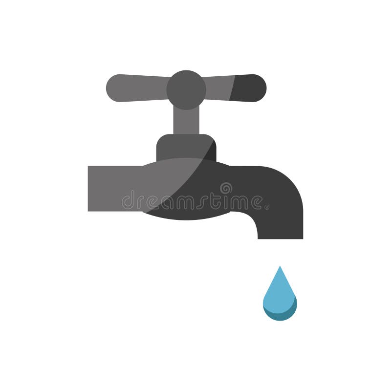 Faucet Bathroom Icon Vector Basic Design Simple and Modern Stock ...