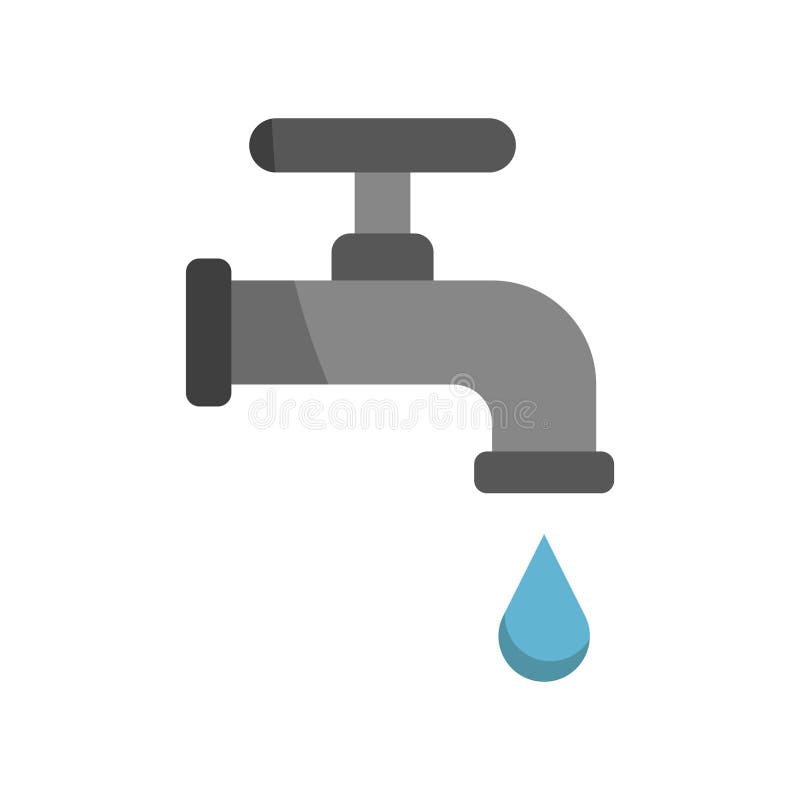 Faucet Bathroom Icon Vector Basic Design Simple and Modern Stock ...