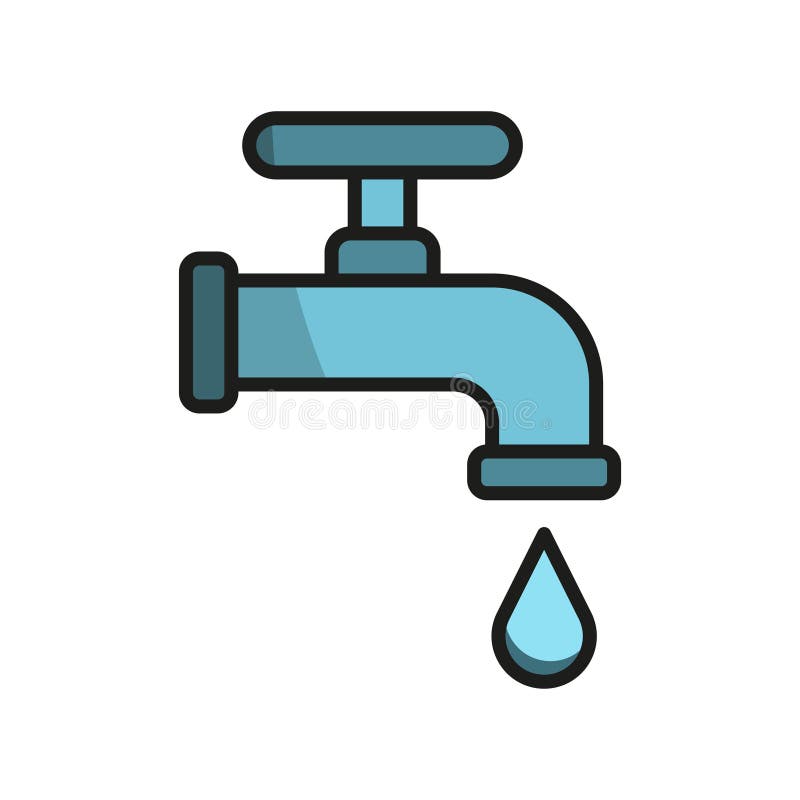 Faucet Bathroom Icon Vector Basic Design Simple and Modern Stock ...