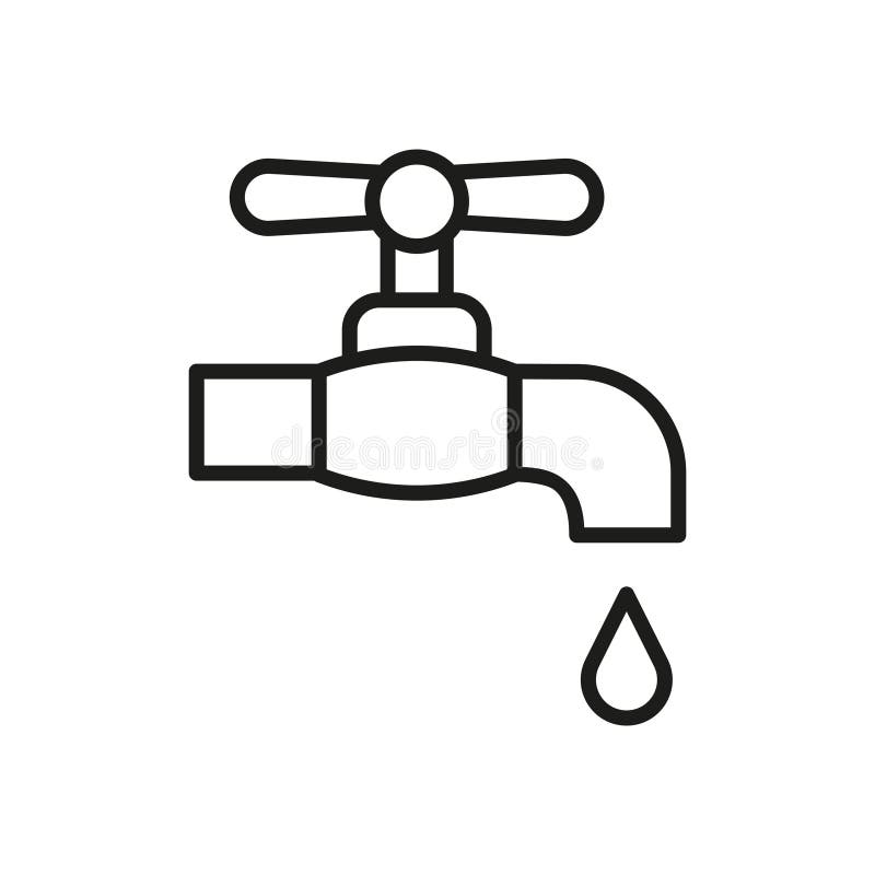 Faucet Bathroom Icon Vector Basic Design Simple and Modern Stock Vector ...