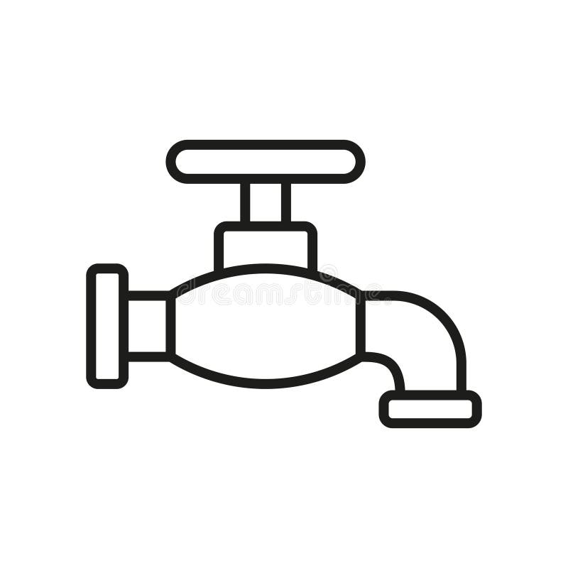 Faucet Bathroom Icon Vector Basic Design Simple and Modern Stock ...
