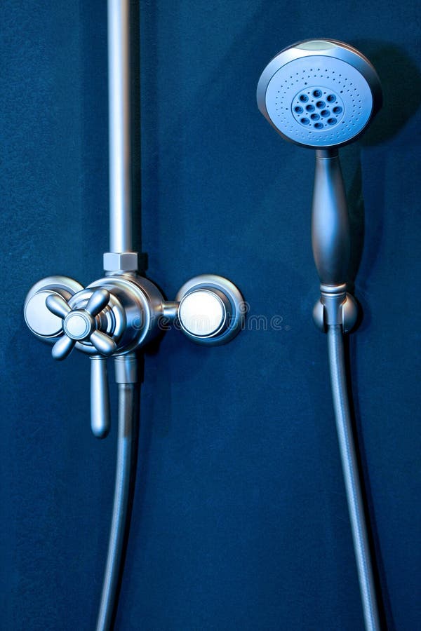Faucet blue stock image. Image of hygiene, toilet, pipe - 7783789