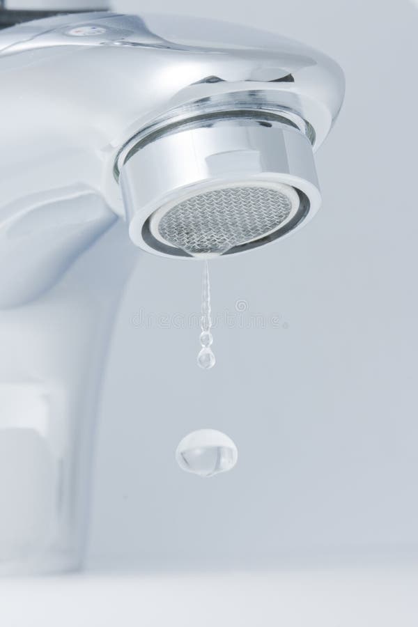 Water Dripping from Water Faucet Stock Photo - Image of restroom, cold ...
