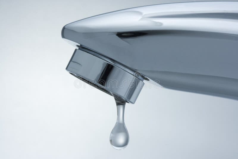 Faucet with a Drop Let of Water Stock Image - Image of ideas, concepts ...