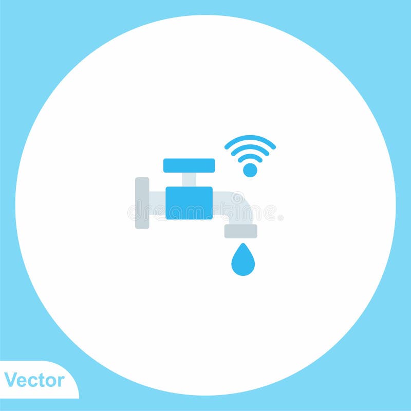 Faucet Flat Vector Icon Sign Symbol Stock Illustration - Illustration ...