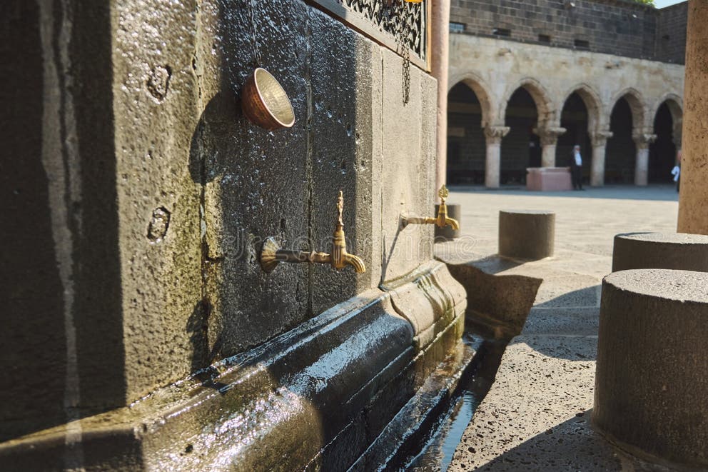 Fountain for ablution stock image. Image of history - 357160925