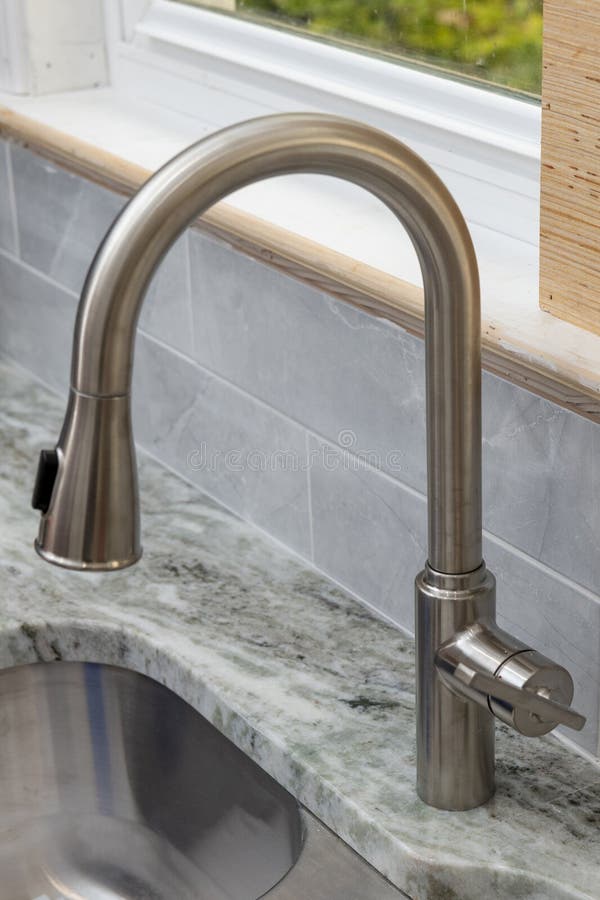 Faucet Installed in the Kitchen Stock Photo - Image of faucet ...