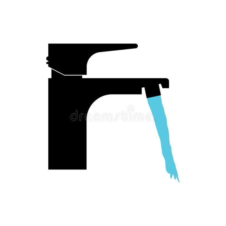Faucet Logo Design stock vector. Illustration of logotype - 343007878