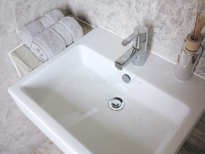 Faucet in Toilet stock image. Image of style, minimal - 23565001