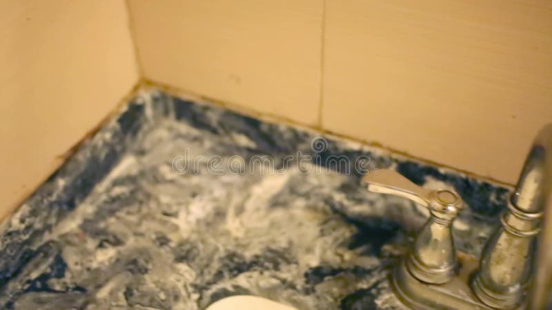 Faucet, Sink and Pink Liquid Soap in Public Stock Video - Video of ...