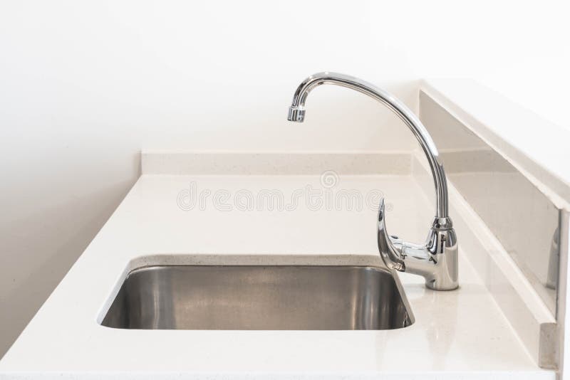 Faucet Sink and Water Tab Decoration in Kitchen Room Stock Photo ...