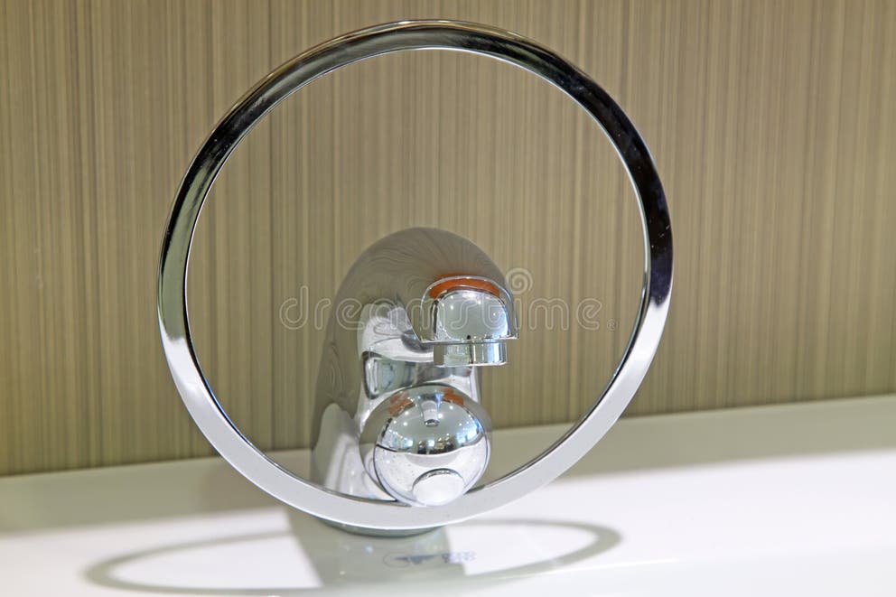 Faucet Switch Circular Shape Stock Image - Image of silver, ceramic ...