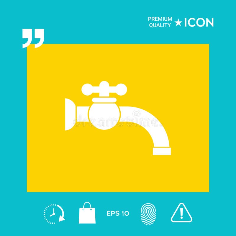 Faucet symbol icon stock vector. Illustration of trickle - 110713898