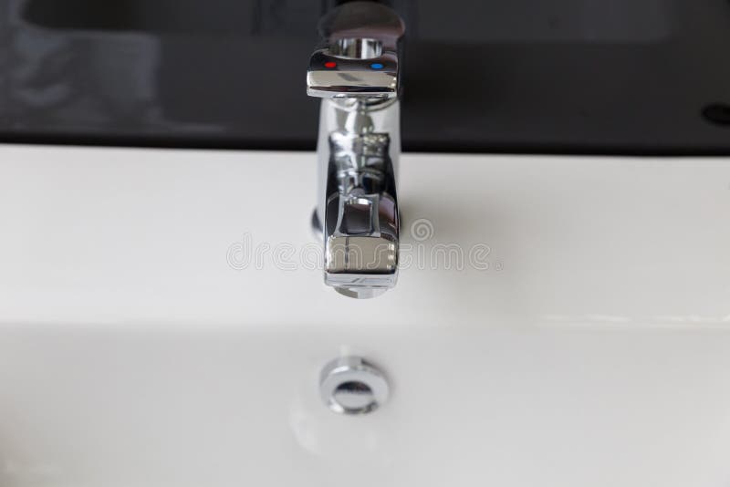 Faucet in toilet stock image. Image of clean, steel, basin - 67477169