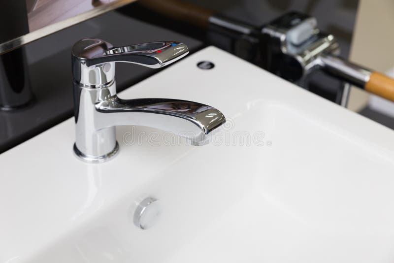 Faucet in toilet stock image. Image of sanitary, sink - 67477233