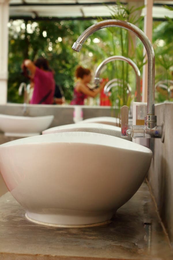 Faucet in toilet stock photo. Image of flow, hygiene - 50460550