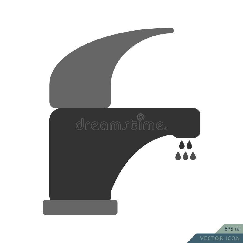 Faucet Vector Icon. Bathroom Symbol. Stock Vector - Illustration of ...