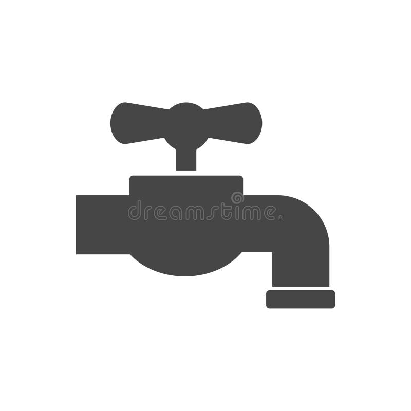 Faucet Vector Icon, Vector Tap Symbol Stock Vector - Illustration of ...