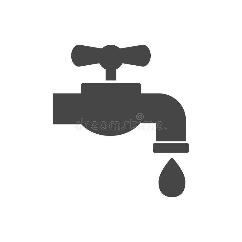 Faucet Vector Icon, Vector Tap Symbol Stock Vector - Illustration of ...